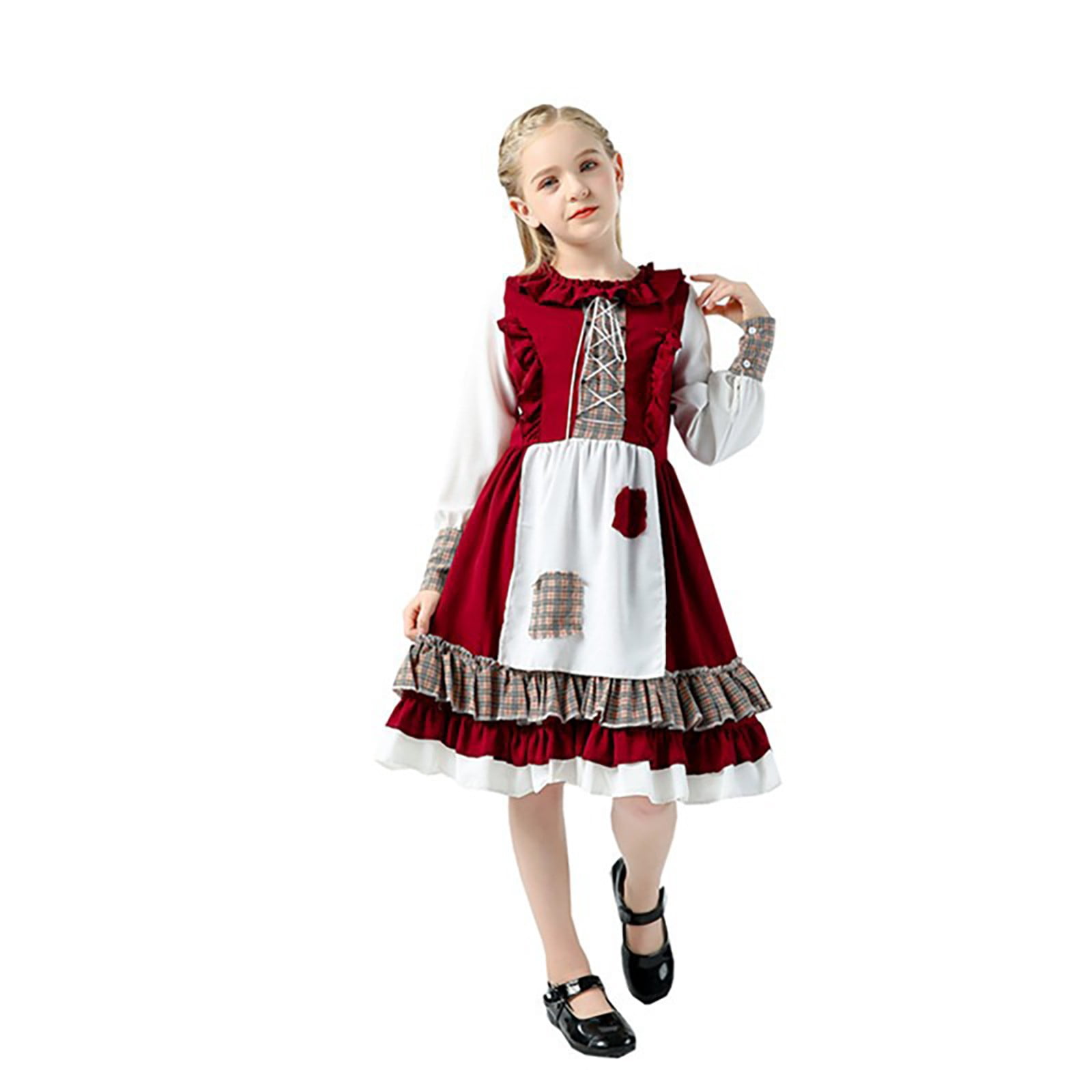 EnJoCho Deluxe Little Red Hood 𝖢ostume Set - Classic Red Cape & Plaid ...