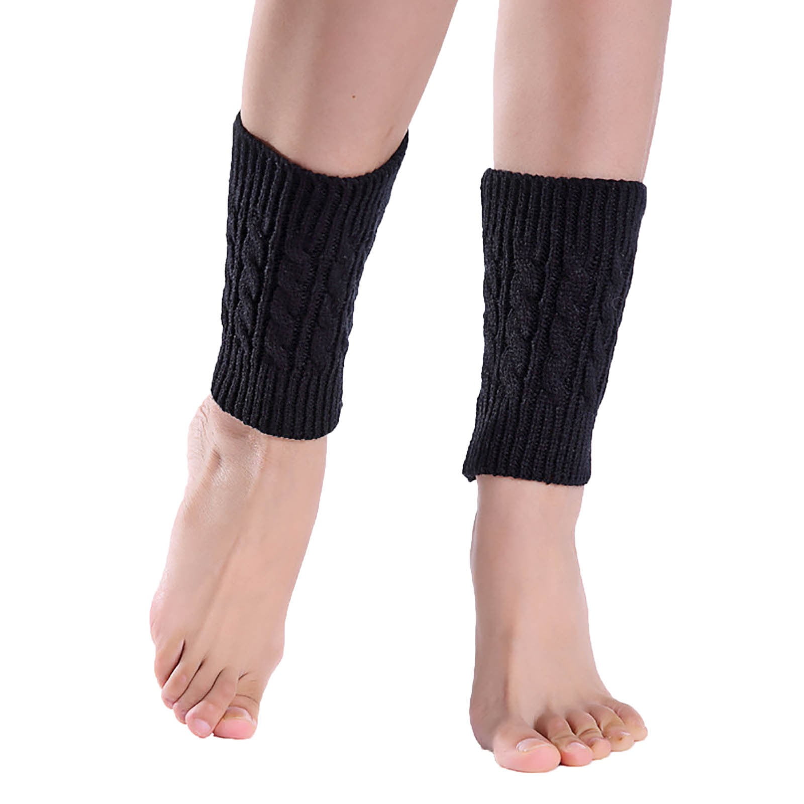 EnJoCho Female Cable Knit Boot Toppers Women'S Knit Knee Warmers Ladies ...