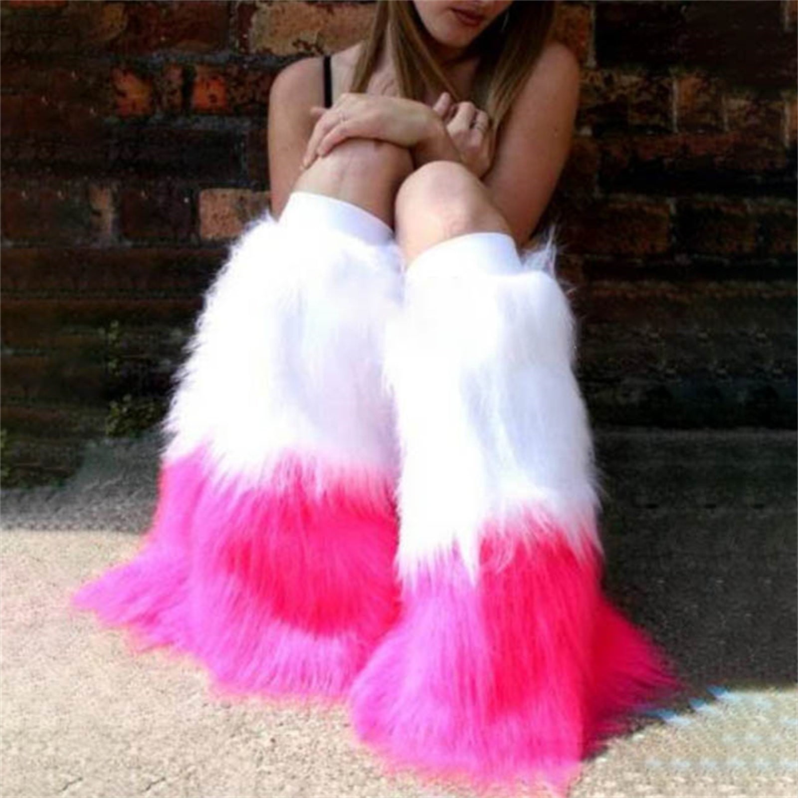 EnJoCho Furry Boot Cover Imitation Socks Shoe Cover Leg Cover Long Foot ...
