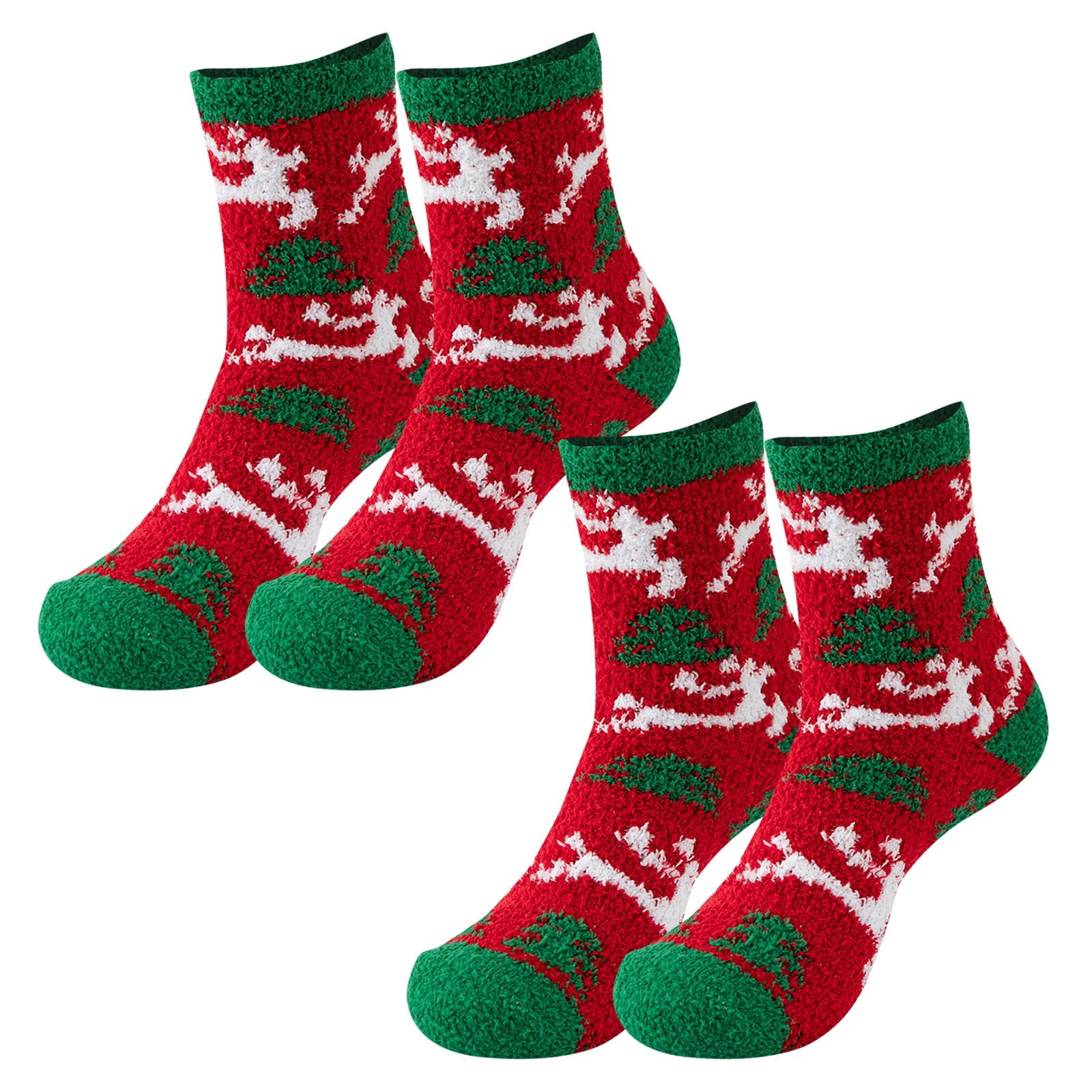 EnJoCho Fuzzy Socks For Women Soft Fluffy Winter Cozy Slipper Socks ...