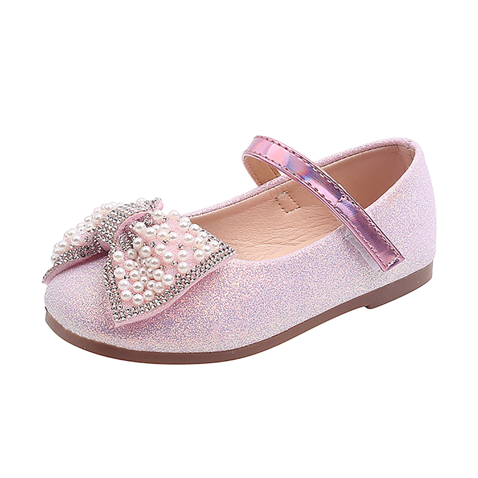 EnJoCho Girls Baby Princess Shoes Star Sequin Pearl Rhinestone Bow ...