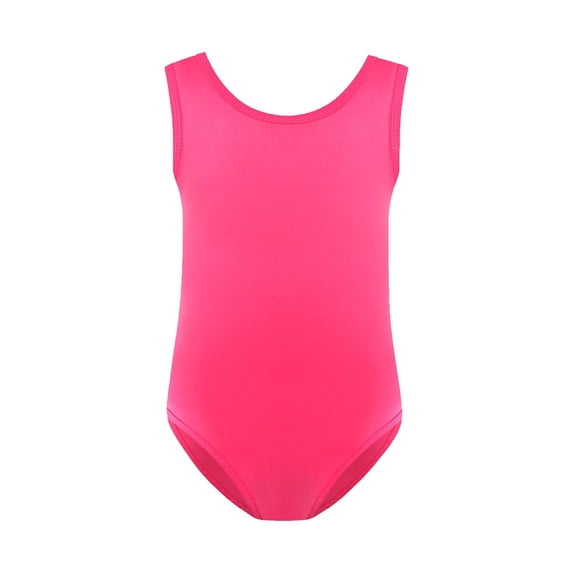 EnJoCho Girls Bodysuit Swimsuit Solid Color Swimwear Cute Kids Bathing ...
