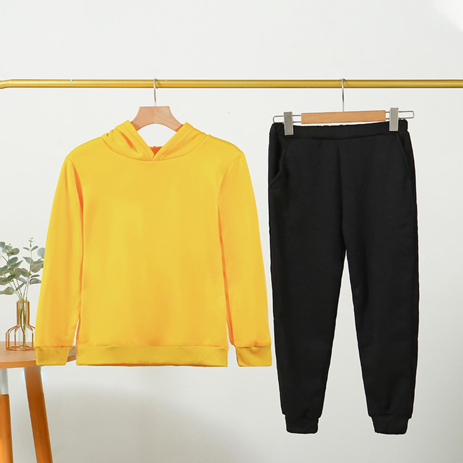 EnJoCho Girls Boys 2 Piece 𝖳racksuit Hooded Sweatshirt Jogger ...