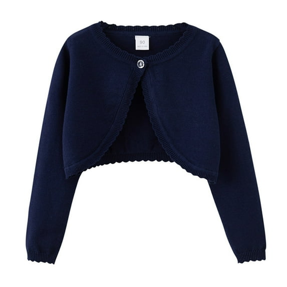 EnJoCho Girls Children Round Neck Cardigan Coat Knitted Sweater Shawl ...