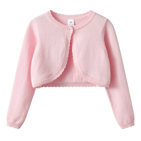 EnJoCho Girls Children Round Neck Cardigan Coat Knitted Sweater Shawl ...