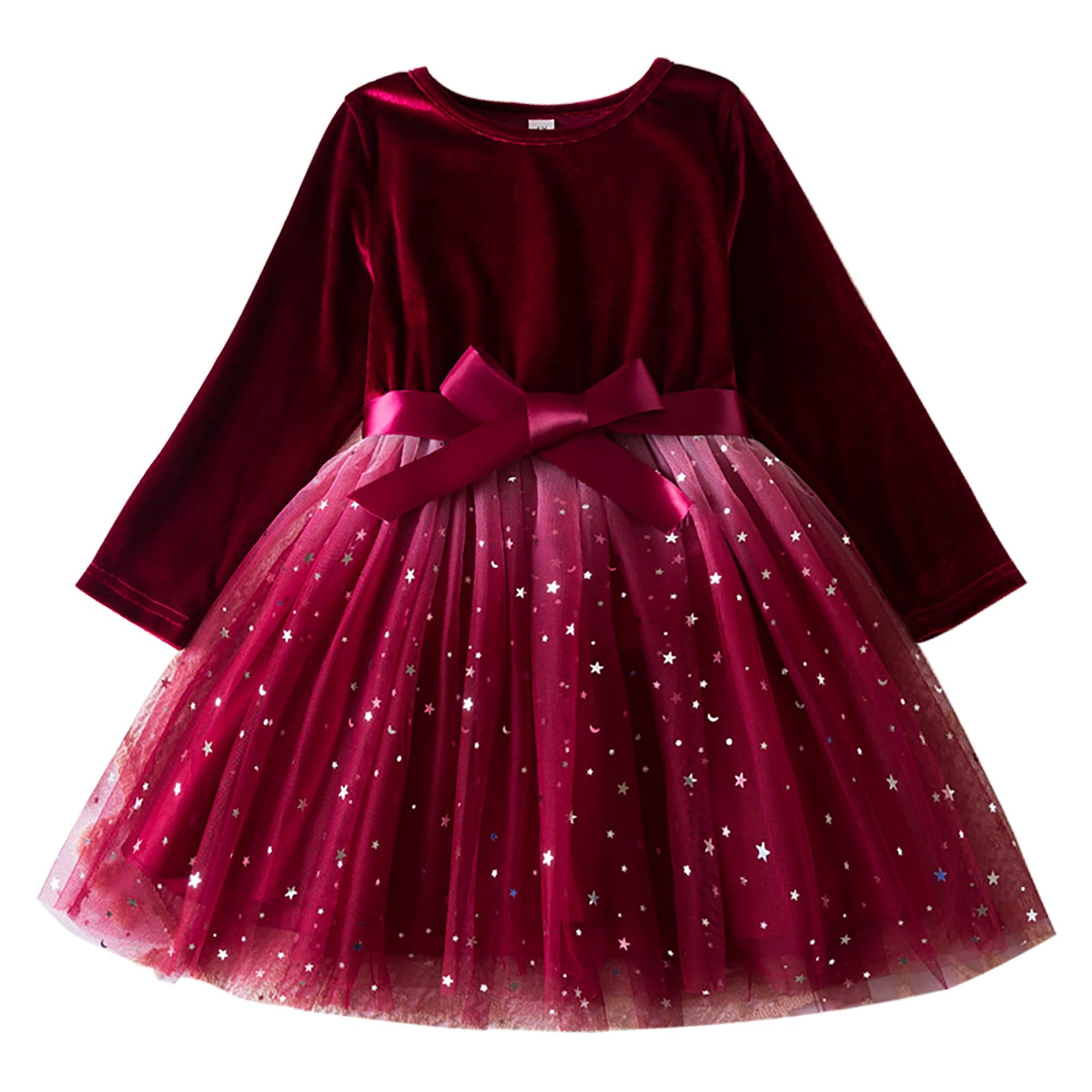 EnJoCho Girls Christmas Tulle Dress Girls Holiday Party Dress Kids ...