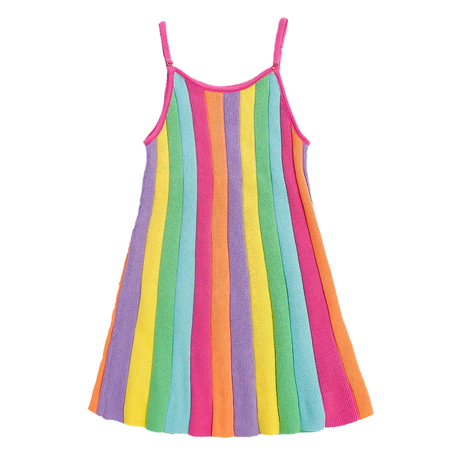 EnJoCho Girls Dress toddler Kids Crew Neck Summer Sleeveless Sundress ...