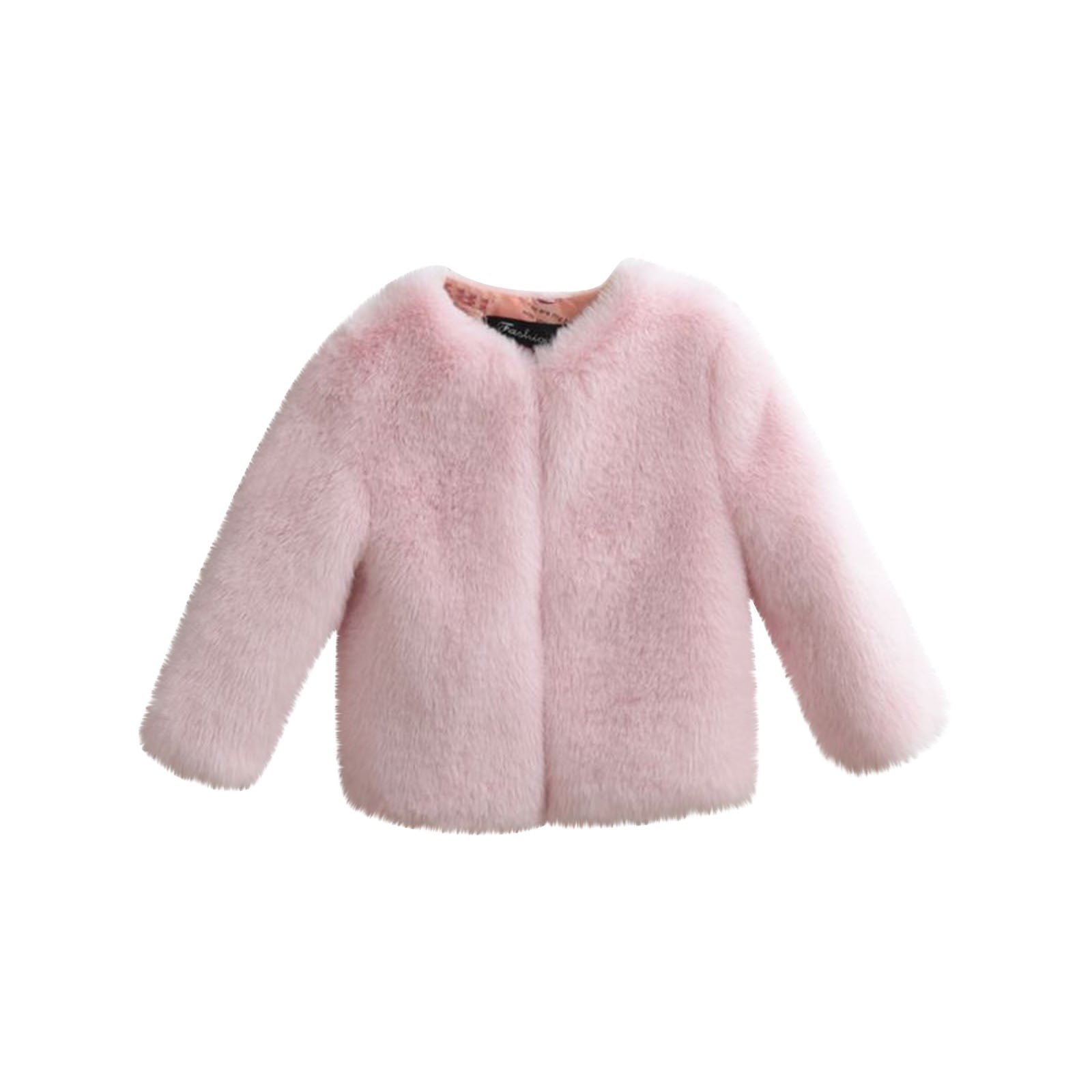 EnJoCho Girls Fa𝗎x F𝗎r Coat Open Front F𝗎rry Long Sleeve Shaggy Jacket ...