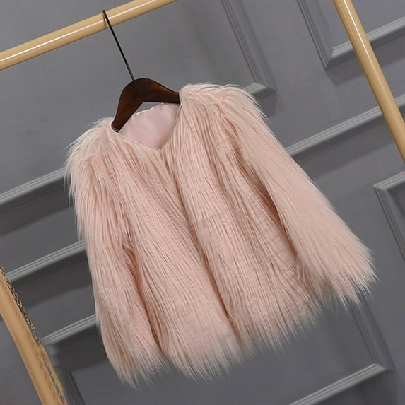 EnJoCho Girls Fa𝗎x F𝗎r Coats Winter Fringe Fuzzy Open Front Jackets ...