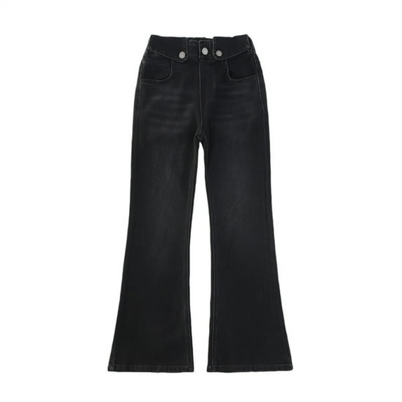 EnJoCho Girls Flared Bell Bottom Jeans Elastic Waist Stretchy Denim ...