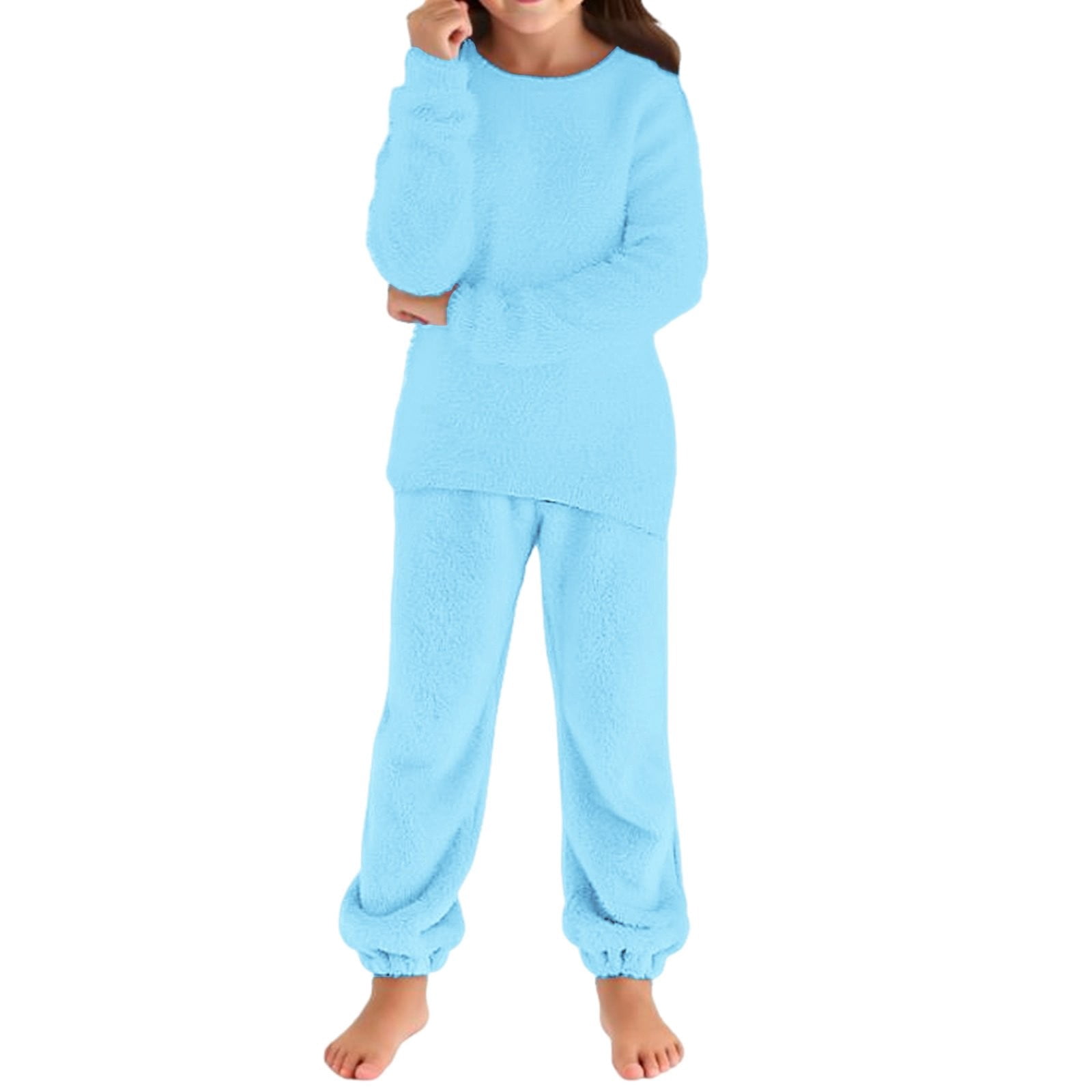 EnJoCho Girls Fleec𝖾 Pajamas Fuzzy Furry Trendy Christmas Outfits ...