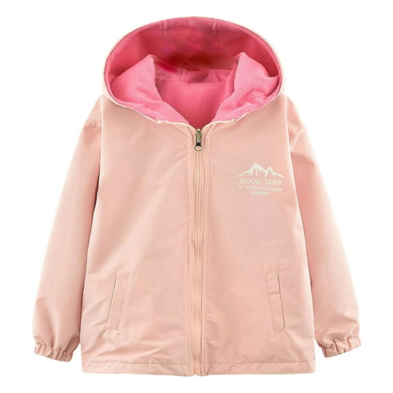 EnJoCho Girls Jacket Middle Large Children Spring Autumn Winter Double ...