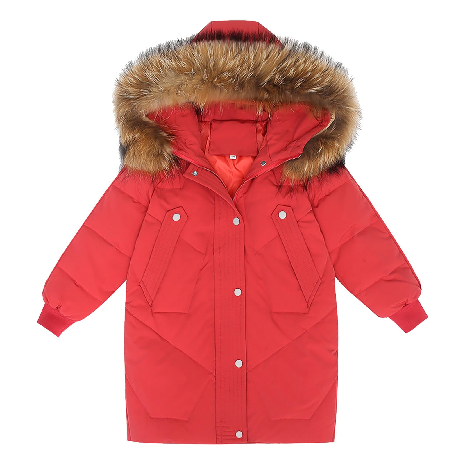 EnJoCho Girls Kids Long Puffer Jacket Hooded 𝖶aterproof Insulated Quilted Down Coat Winter Warm ...