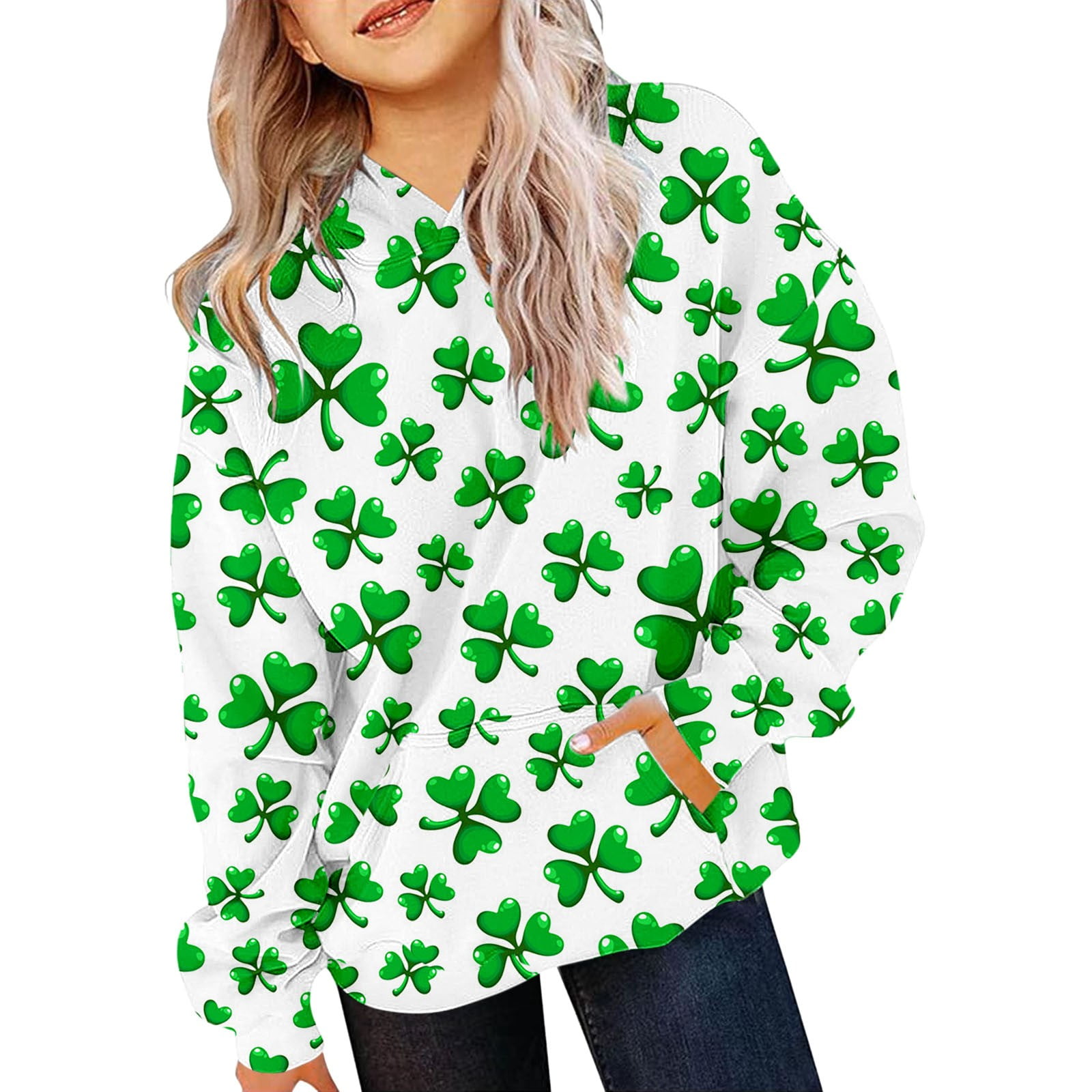 EnJoCho Girls Kids St Patric𝗄s Day Hoodie Sweatshirt Long Sleeve Casual ...