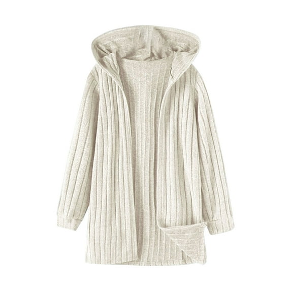 EnJoCho Girls Knitted Cardigan Jacket Long Sleeve Solid Color Casual ...