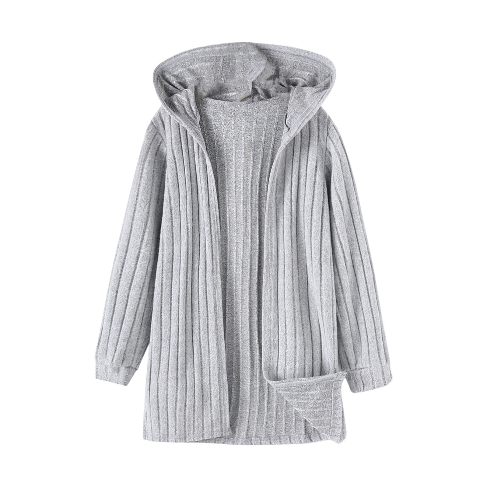 EnJoCho Girls Knitted Cardigan Jacket Long Sleeve Solid Color Casual ...