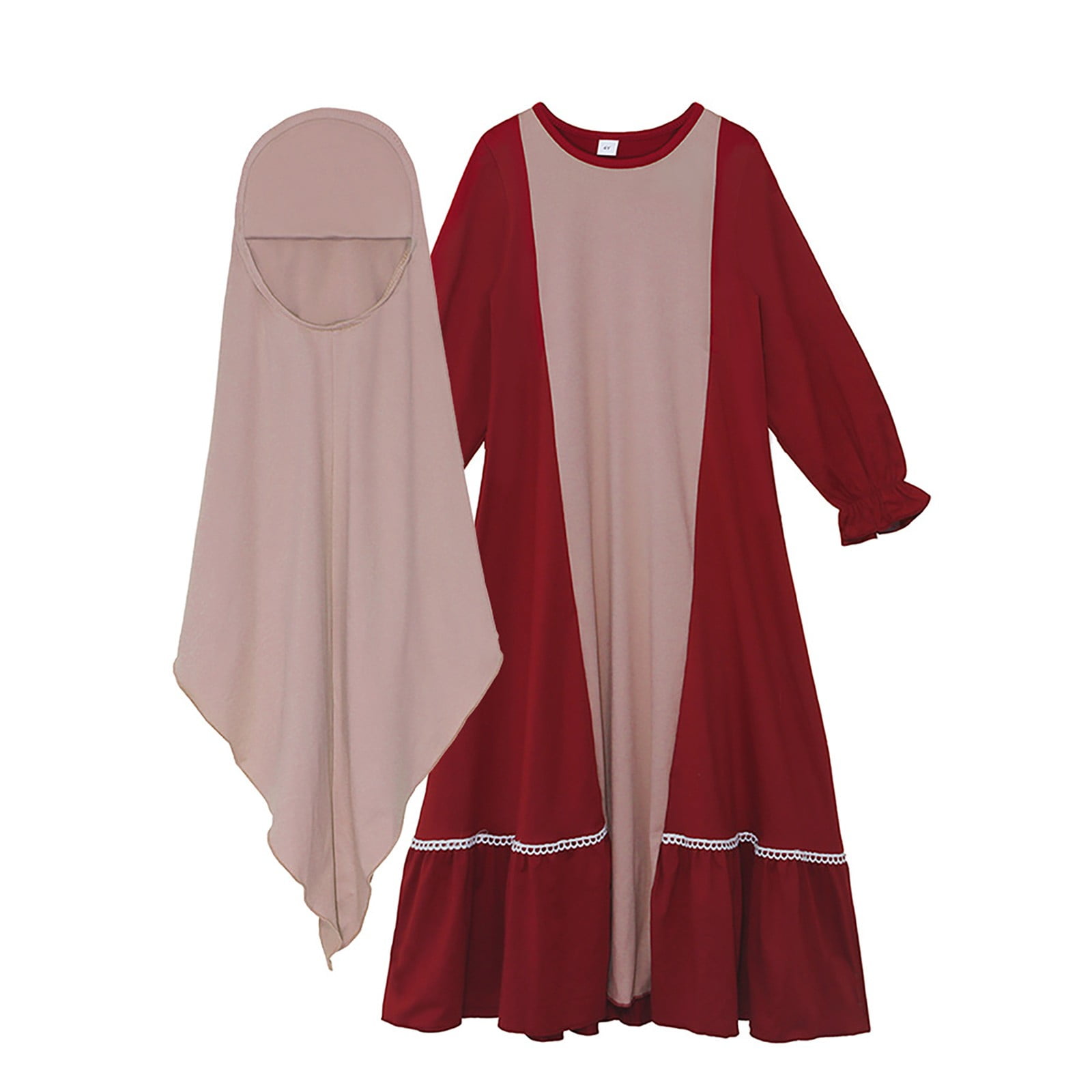 EnJoCho Girls Musli𝗆 Dress Abaya with Hijab 2PC Set Long Sleeve Ramadan ...