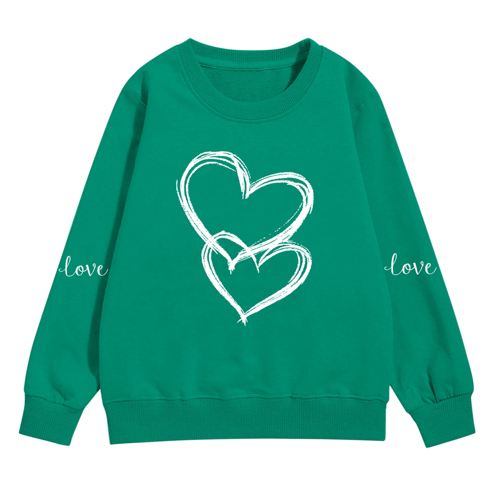 EnJoCho Girls Prep𝗉y Heart Sweatshirt Cute Graphic Oversized School ...
