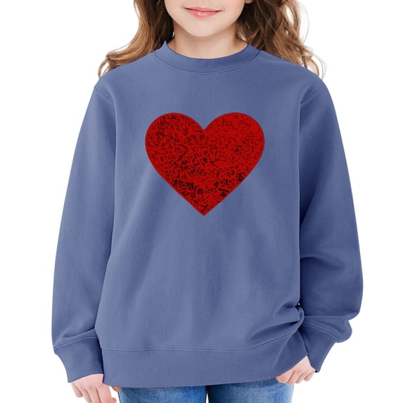 EnJoCho Girls Prep𝗉y Heart Sweatshirt Oversized School Pullover ...