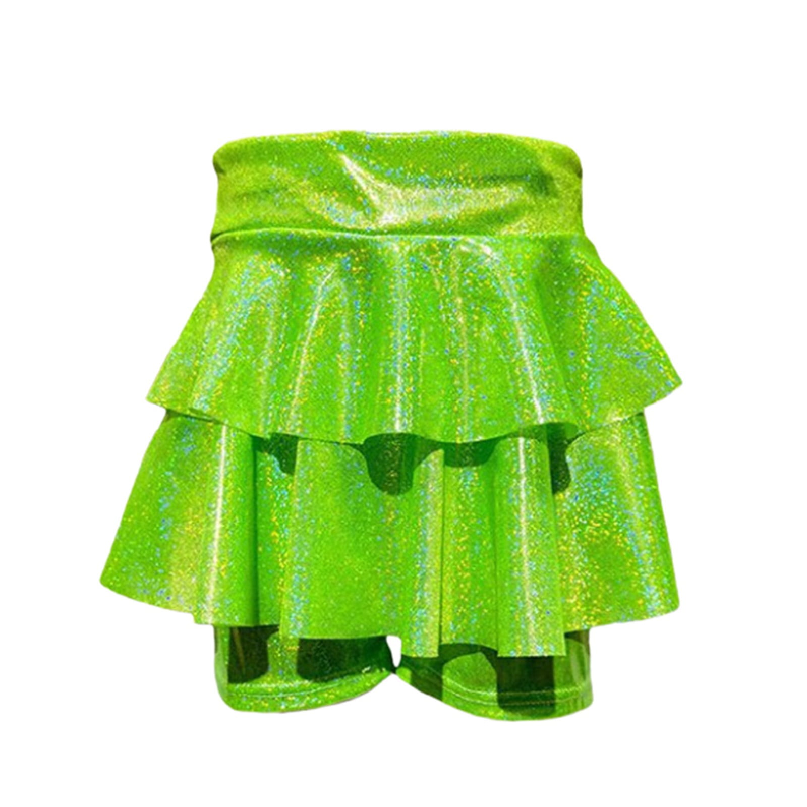EnJoCho Girls Sequin Sparkly Shorts Skirt Dance Costume Puffy Tutu Over ...