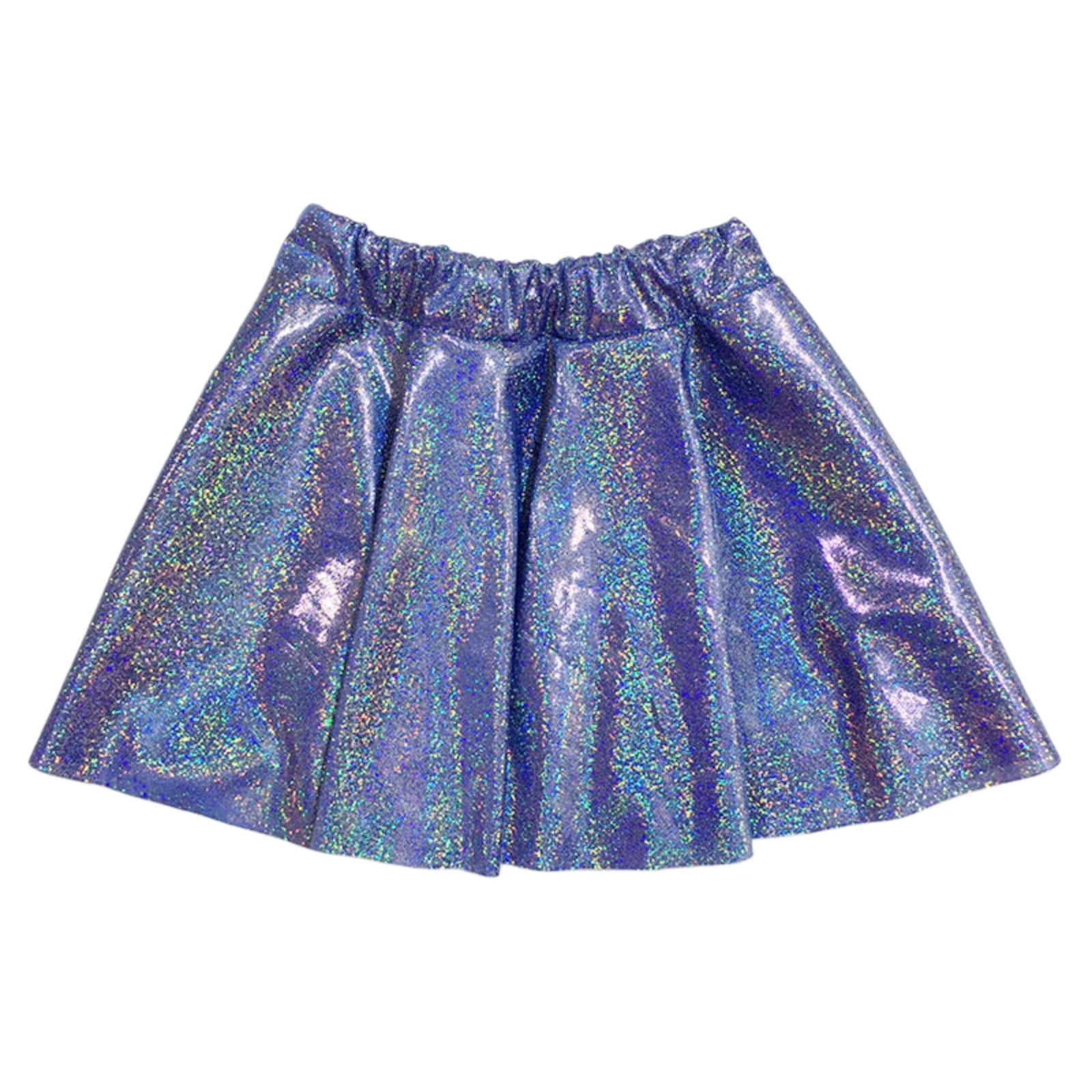 EnJoCho Girls Shiny Metallic Pleated Flared Min𝗂 Skater Skort Skirt ...