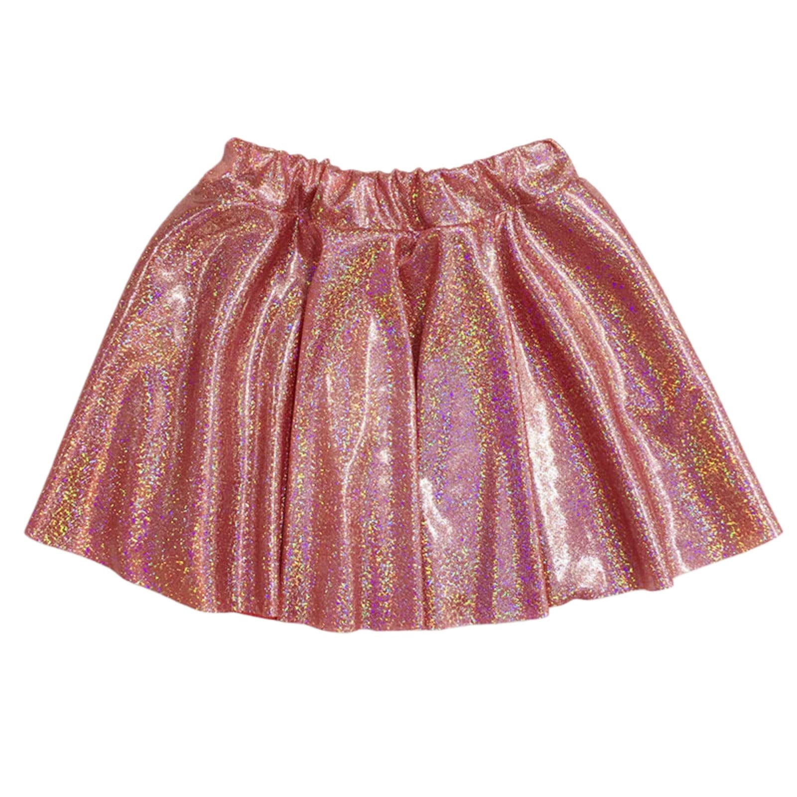 EnJoCho Girls Shiny Metallic Pleated Flared Min𝗂 Skater Skort Skirt ...