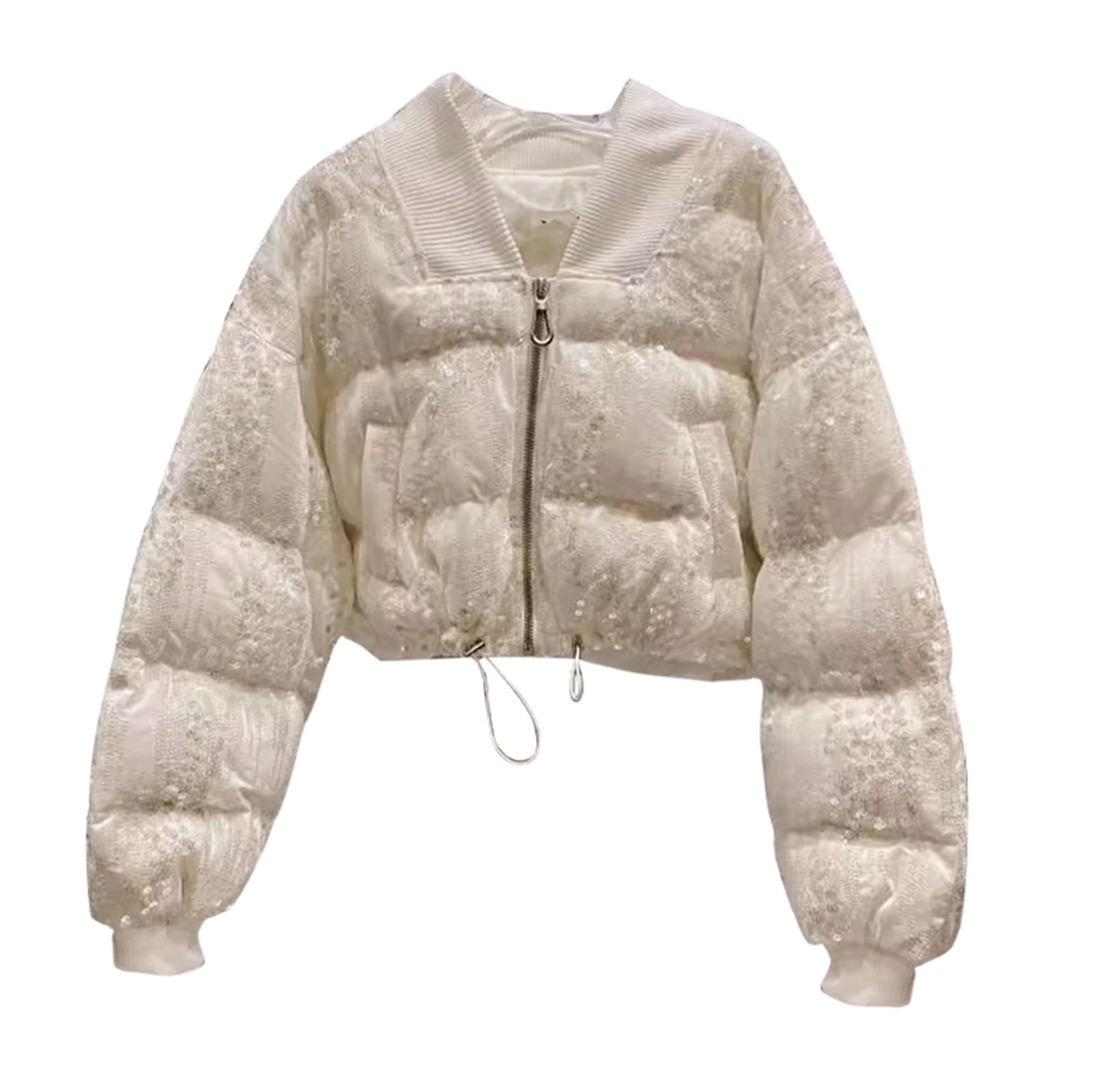 EnJoCho Girls Sparkly Sequin Jacket Quilted Boler𝗈 Shru𝗀 Glitter Coat ...