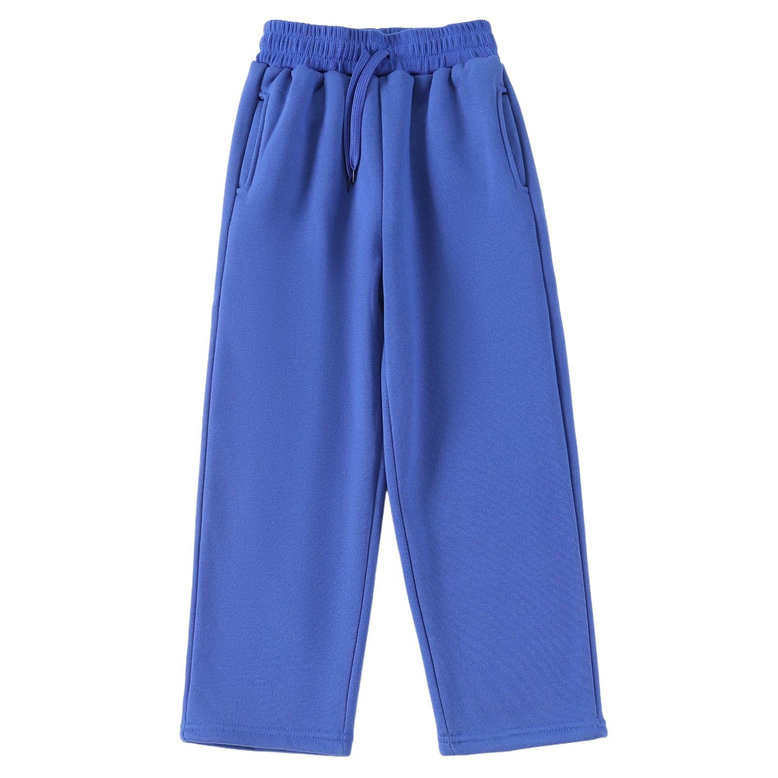 EnJoCho Girls Straight Wide Leg Sweatpants Baggy Elastic Waist Track ...