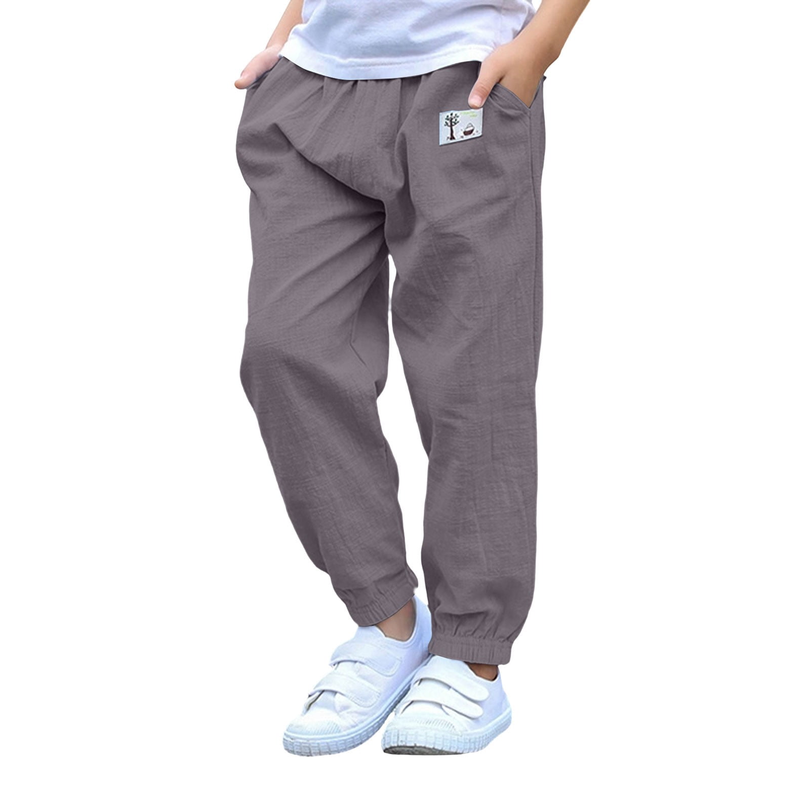 EnJoCho Girls Summer Cotton Athletic Sweatpants Unisex Print ...