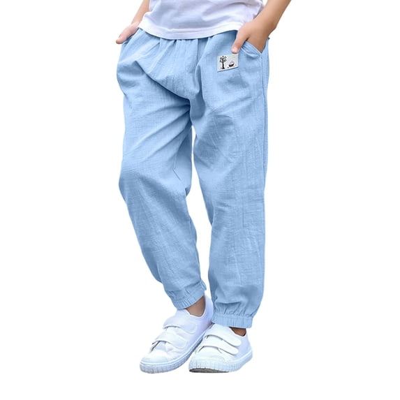 EnJoCho Girls Summer Cotton Athletic Sweatpants Unisex Print ...