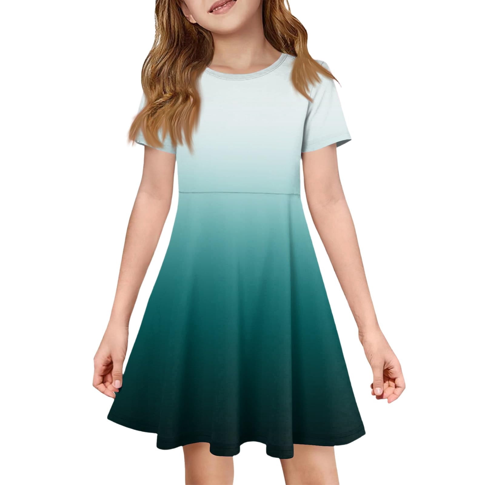 EnJoCho Girls Summer Dress Sleeveless Beach Vacation Sundress A-Lined ...