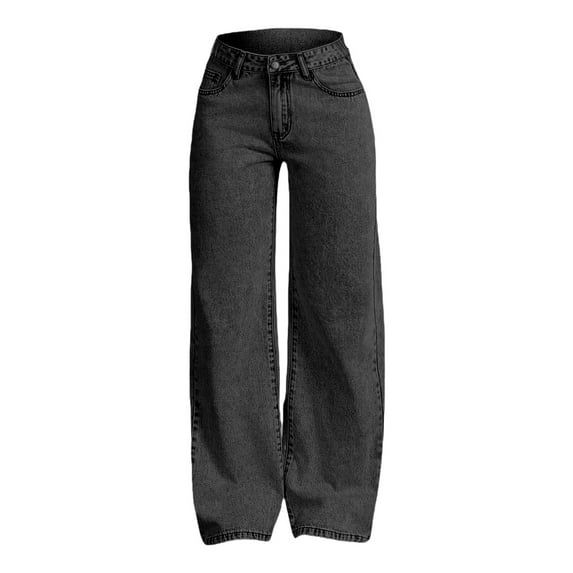EnJoCho Girls Wide Leg Baggy Jeans High Waist Denim Pants Trousers ...