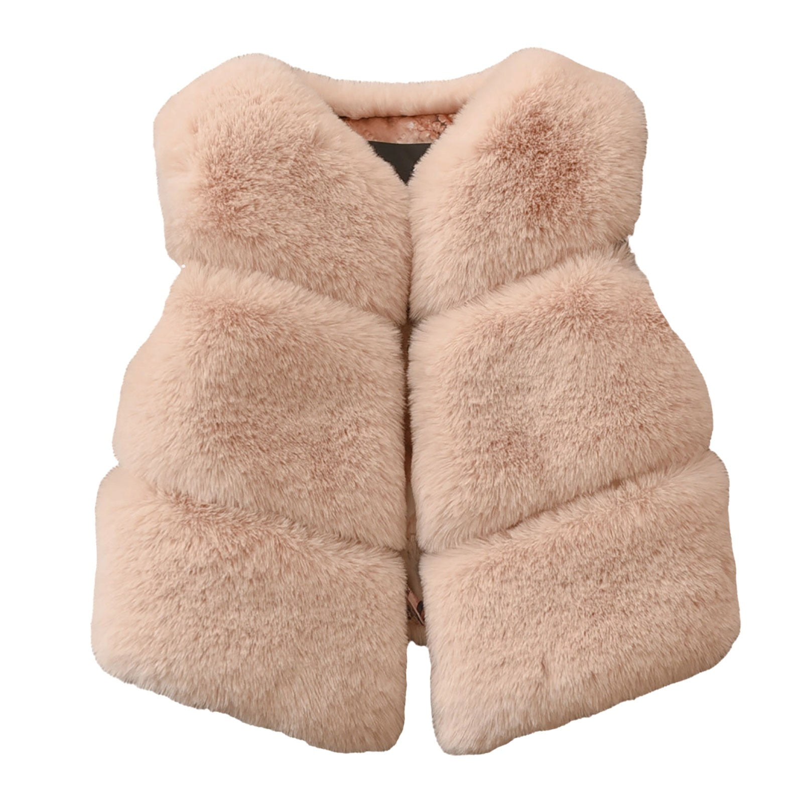 EnJoCho Girls and Toddler Furry Jacket Vest Sleeveless Sher𝗉a Dress ...