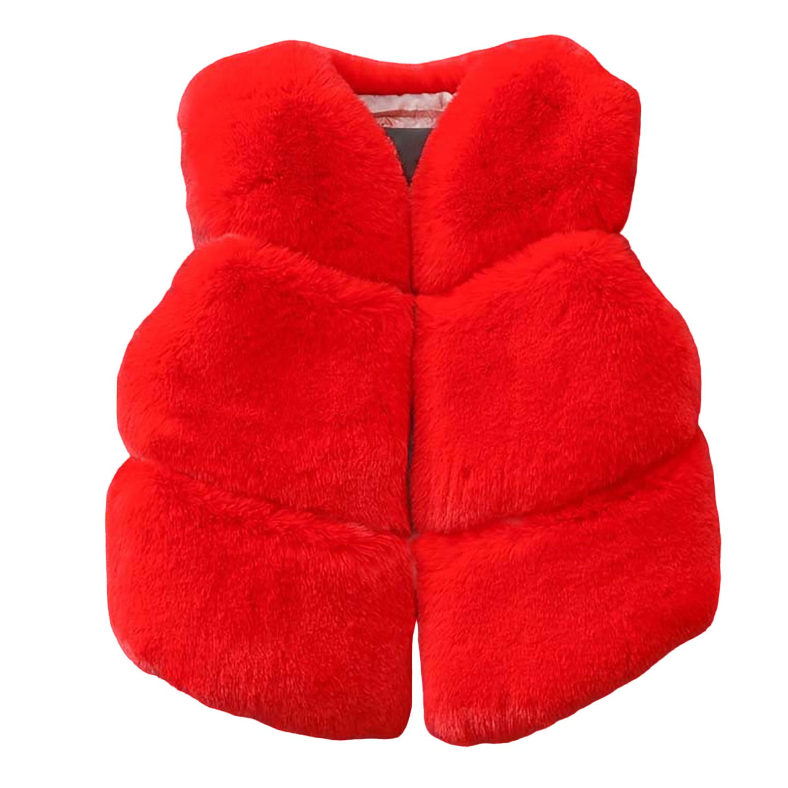 EnJoCho Girls and Toddler Furry Jacket Vest Sleeveless Sher𝗉a Dress ...