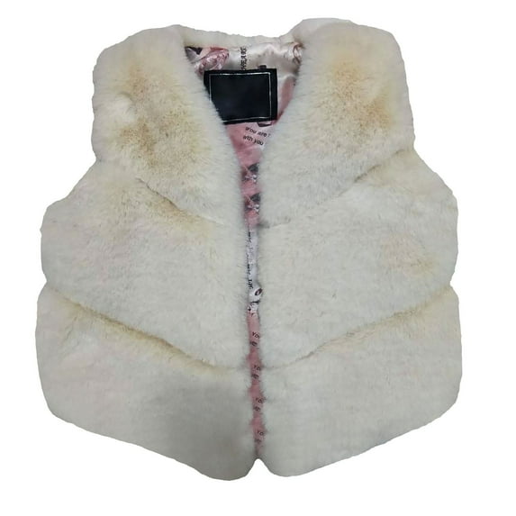 EnJoCho Girls and Toddler Furry Jacket Vest Sleeveless Sher𝗉a Dress ...