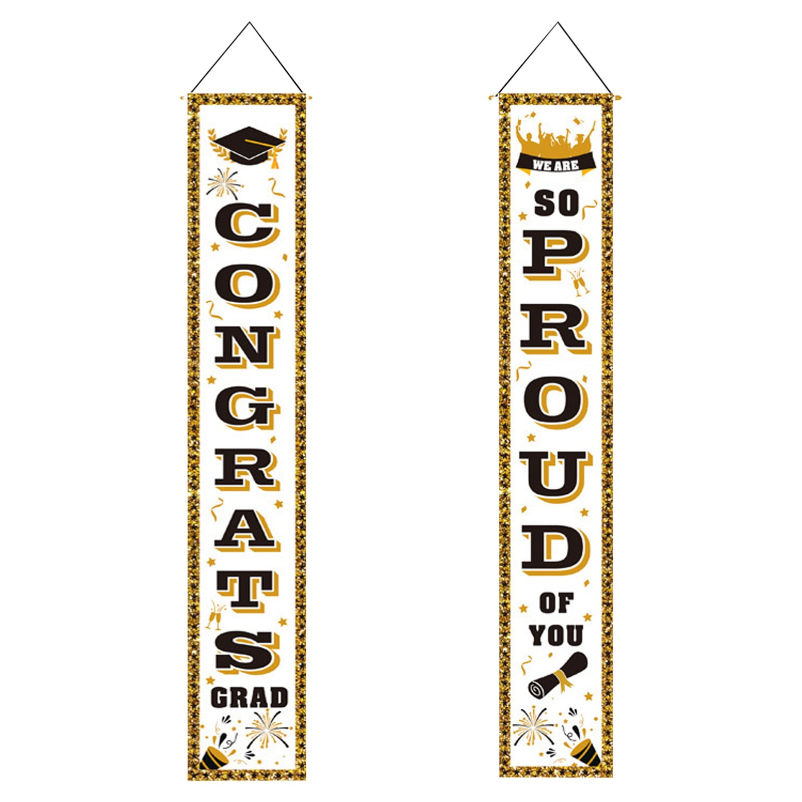 EnJoCho Graduate Banner 2PCS Graduation Season Couplet Background ...