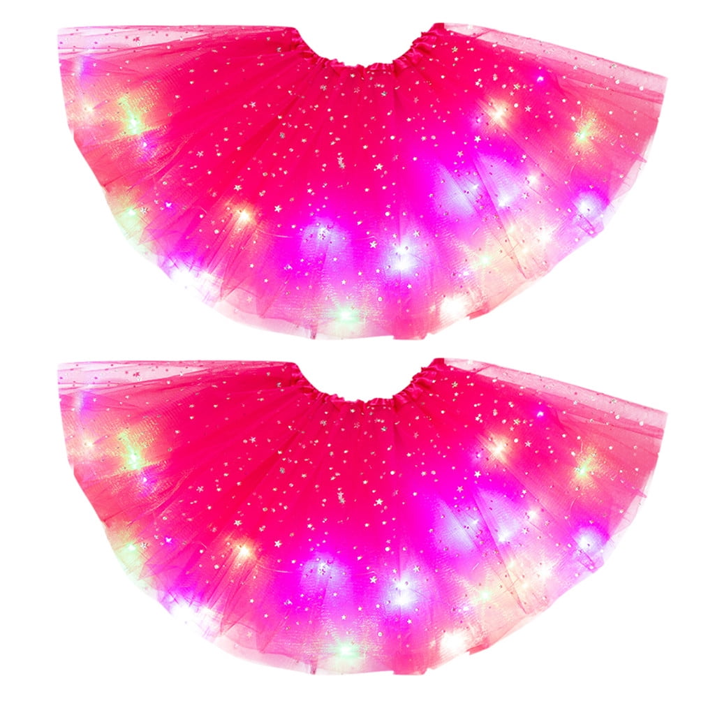 EnJoCho Kids Girls Baby Sequin Tutu Skirt LED Light Up Cute Fashion ...