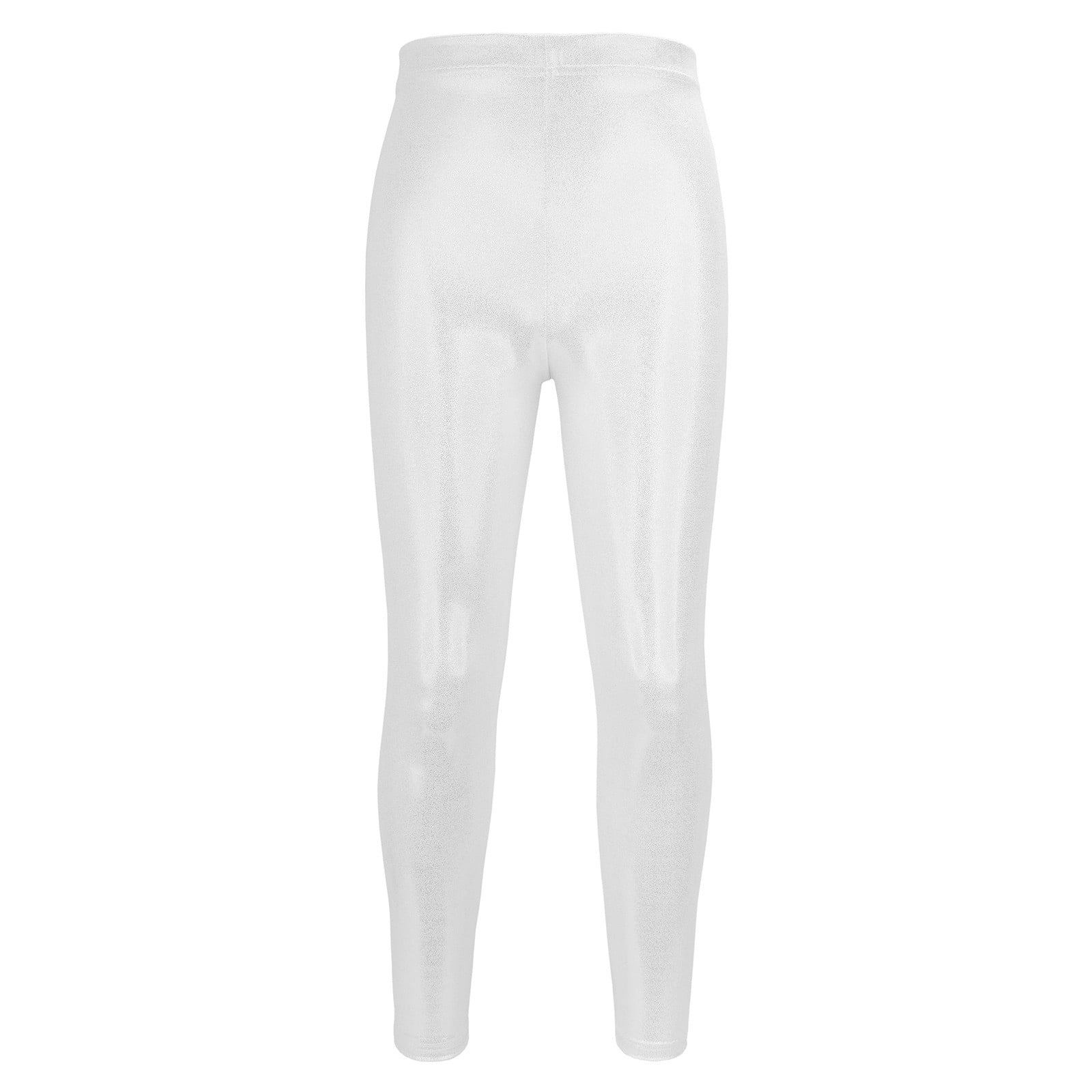EnJoCho Kids Girls Dance Pants Gymnastic Shiny Metallic Dance Leggings ...