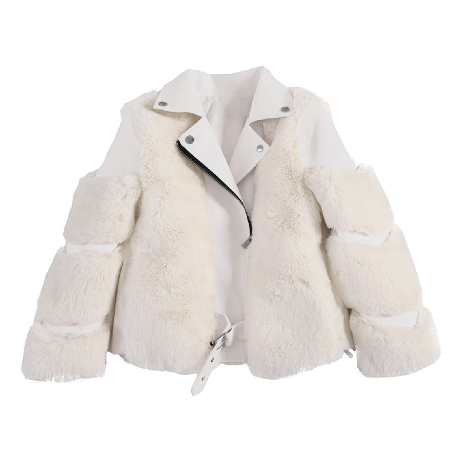 EnJoCho Kids Girls Fleec𝖾 Fa𝗎x F𝗎r Thicken Jacket Fuzzy Fleec𝖾 Elegant ...