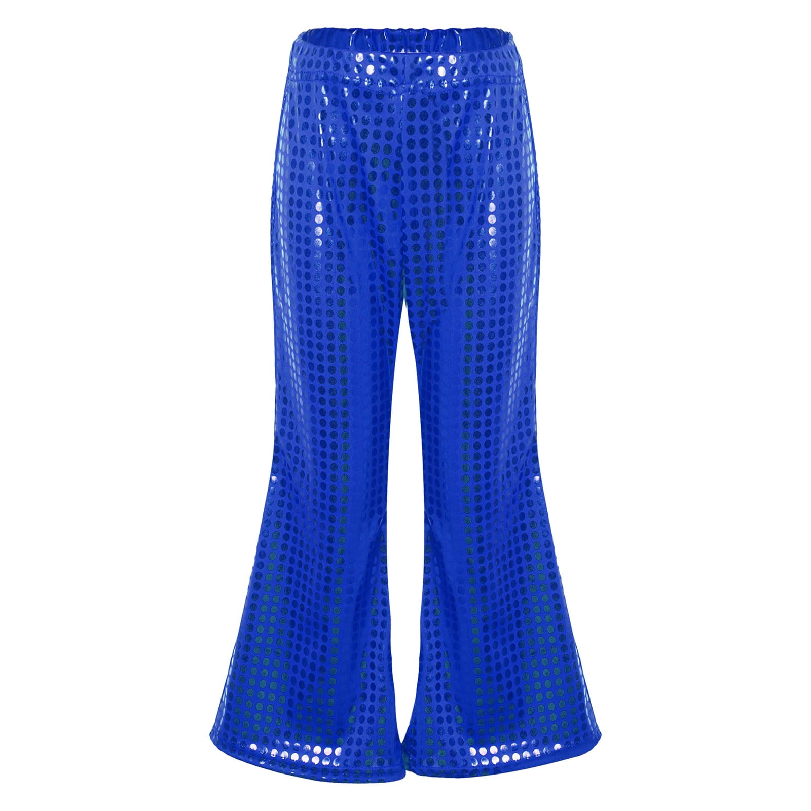 EnJoCho Kids Girls Sequin Dance Pants Shiny Wide Leg Bell Bottoms ...