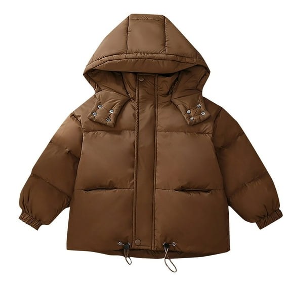 EnJoCho Kids Girls Winter Short Down Jacket Cotton Blend Warm Cold ...