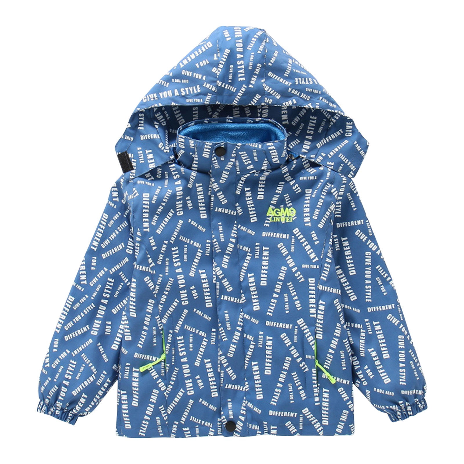 EnJoCho Kids Rain Jacket Fall Winter Thick Warm Fleec𝖾 Lined Light ...