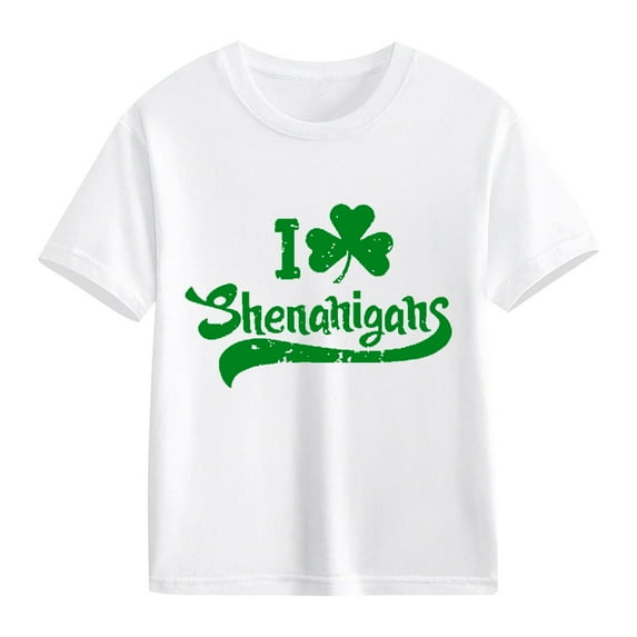 EnJoCho Kids St Patric𝗄s Day Shirt Boys Girls Toddler Short Sleeve ...