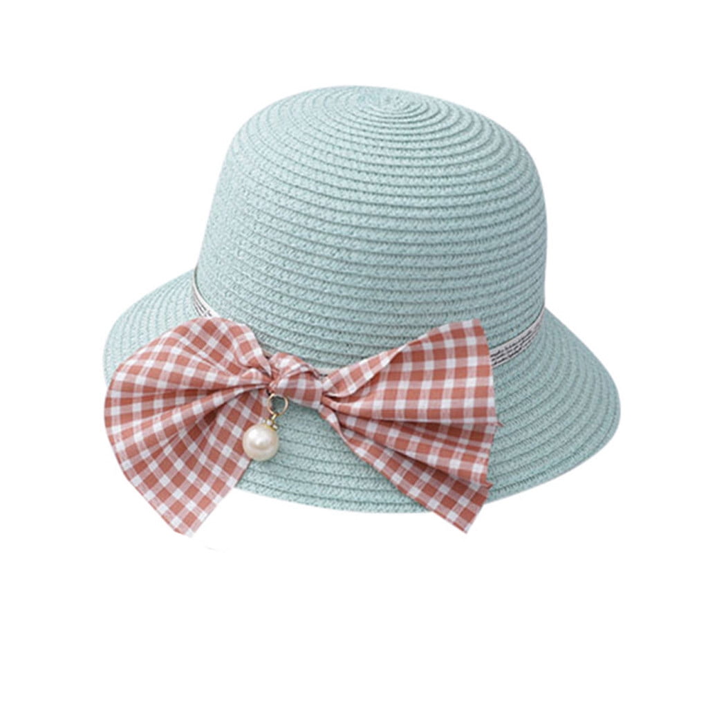 EnJoCho Kids Summer Straw Bowknot Beach Sun Protection Hats For Girls ...