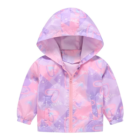 EnJoCho Kids Windbreaker Jacket Casual Hooded Lightweight Rain ...