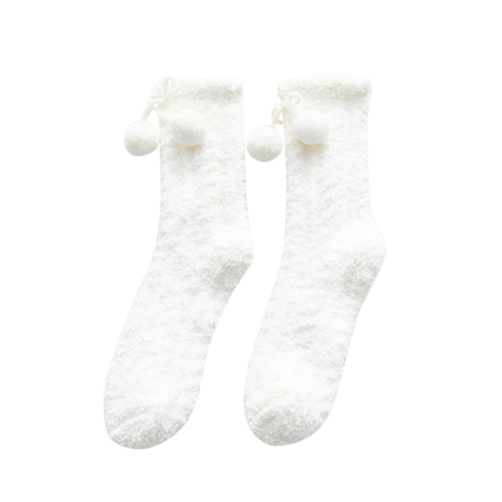 EnJoCho Soft Brushed Fleece Home Socks For Women, Women's Winter Warm ...