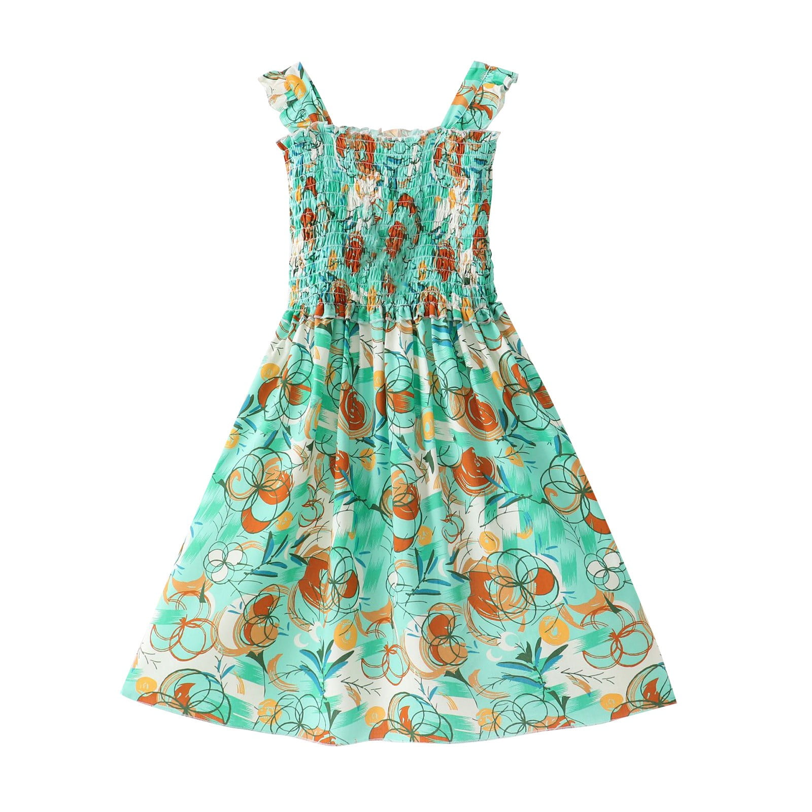 EnJoCho Summer Big Girl Slip Dress Beach Ethnic Cotton Silk Dress ...