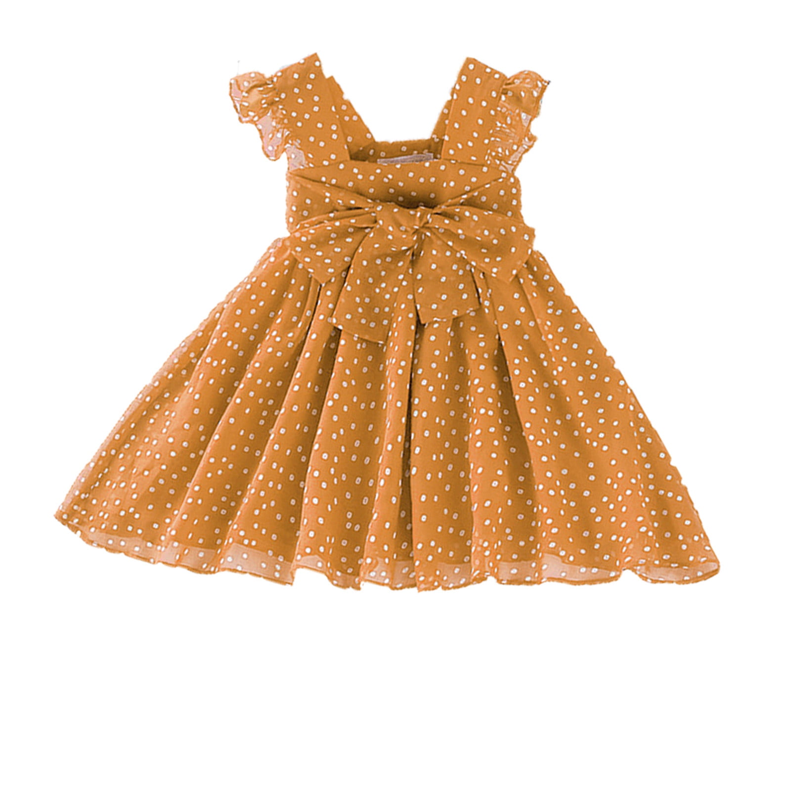 EnJoCho Summer Girls Bowknot Dress Western Style Polka Dot Sleeveless ...