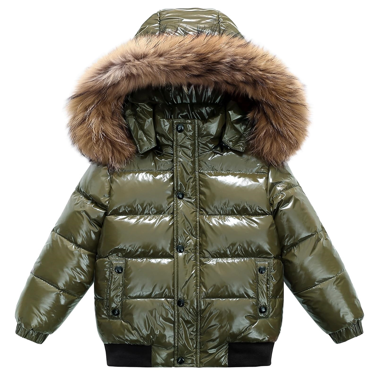 EnJoCho Teen Girls Boys Hooded Puffer Jacket Stand Collar Lightweight ...