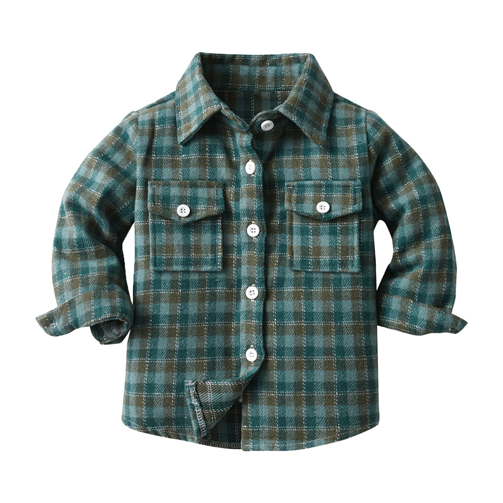 EnJoCho Toddler Baby Boy Button Down Cardigan Long Sleeve Plaid Flannel ...